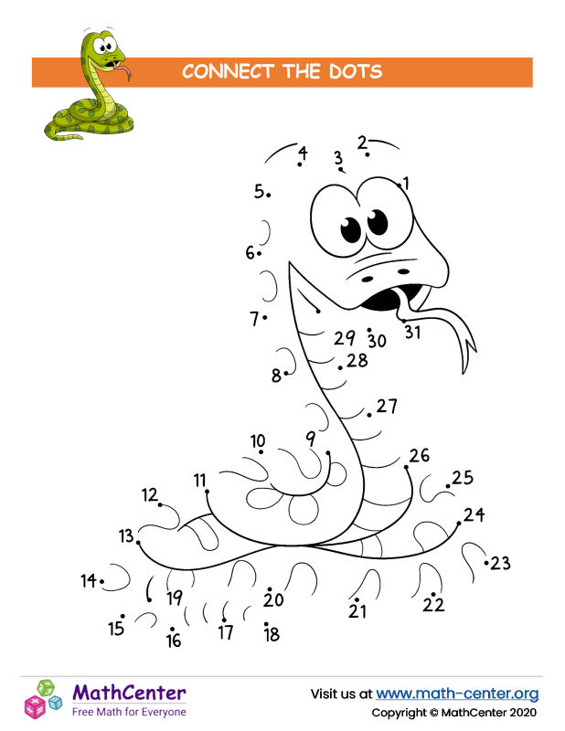 Kindergarten Coloring Activities: Connect The Dots | Math Center