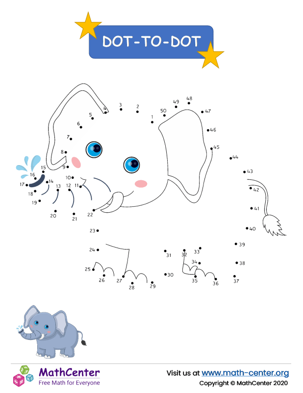 Kindergarten Coloring Activities: Connect The Dots | Math Center