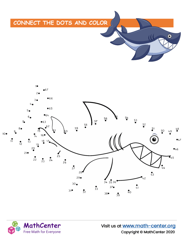 First Grade Coloring Activities: Connect The Dots | Math Center