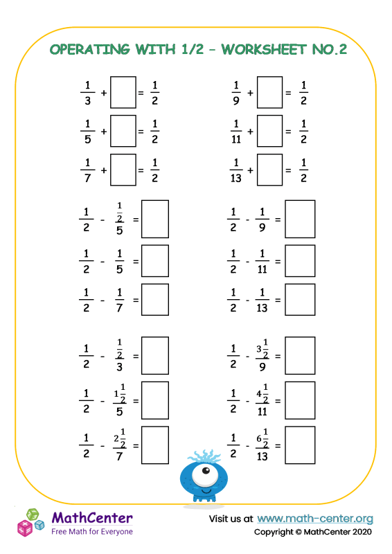 Fifth Grade Worksheets: Adding Fractions | Math Center