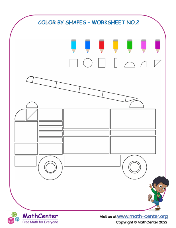 Pre-Kindergarten Worksheets: 2D Shapes | Math Center