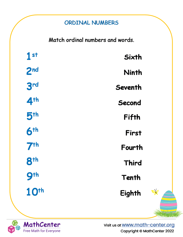 Pre-Kindergarten Worksheets: Numbers in words | Math Center