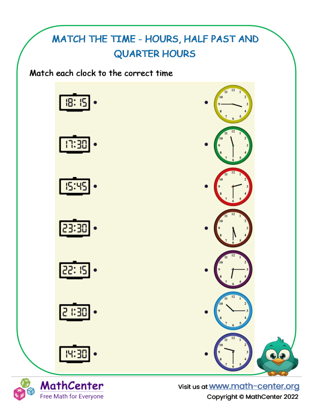 Second Grade Worksheets: Tell The Time | Math Center Second Grade Worksheets: Tell The Time | Math Center