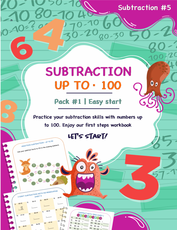 First Grade Workbooks: Two-digit Subtraction Without Regrouping | Math ...