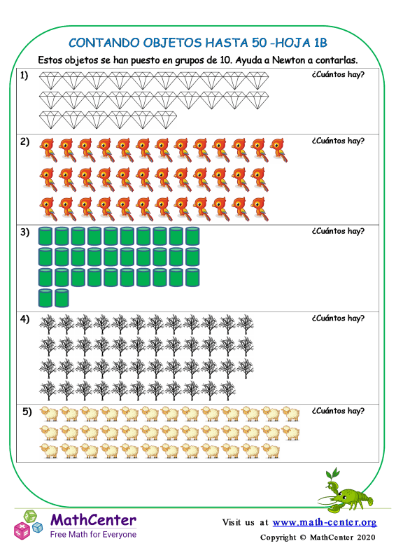 Primer Grado Hojas de trabajo: Números Hasta 100 | Math Center