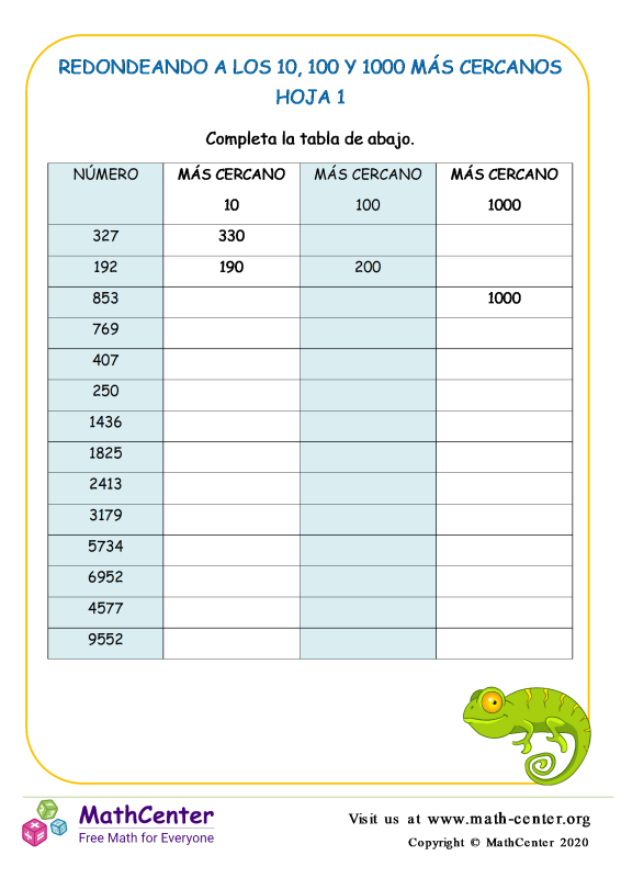 Tercer Grado Hojas de trabajo: Números Hasta 100 | Math Center