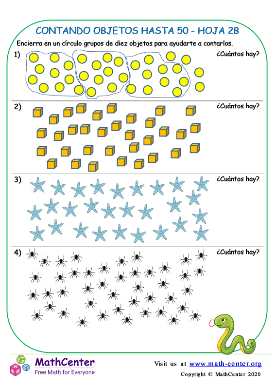 Primer Grado Hojas de trabajo: Números Hasta 100 | Math Center