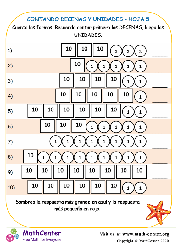 Primer Grado Hojas de trabajo: Números Hasta 100 | Math Center