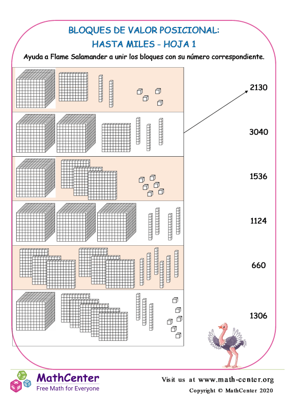 Tercer Grado Hojas de trabajo: Valor Posicional de Varias Cifras | Math ...