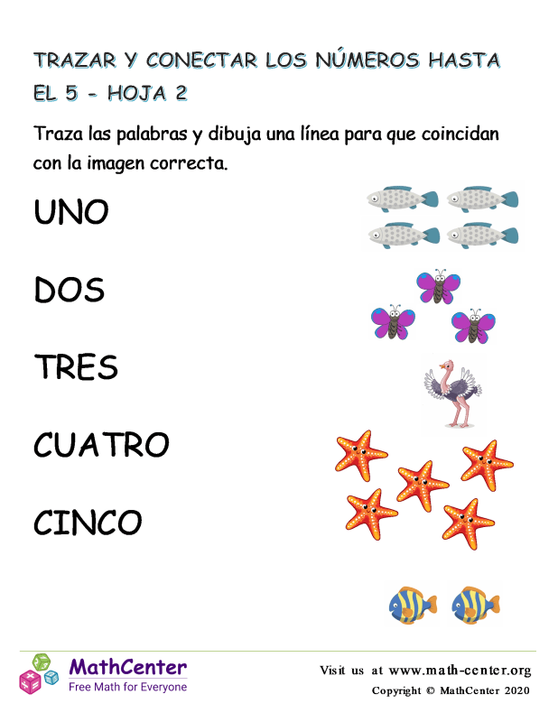 Pre-Jardín de Infantes Hojas de trabajo: Números del 1 al 10 | Math Center
