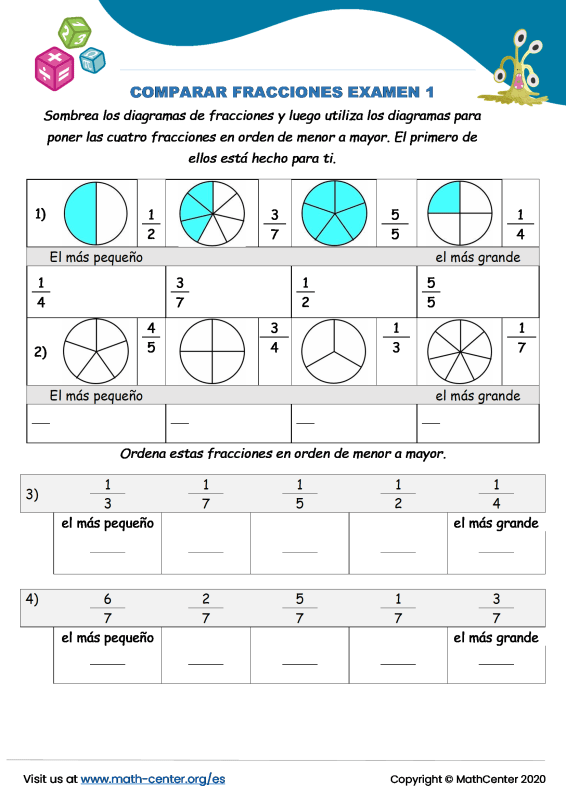 quinto-grado-pruebas-comparar-fracciones-math-center