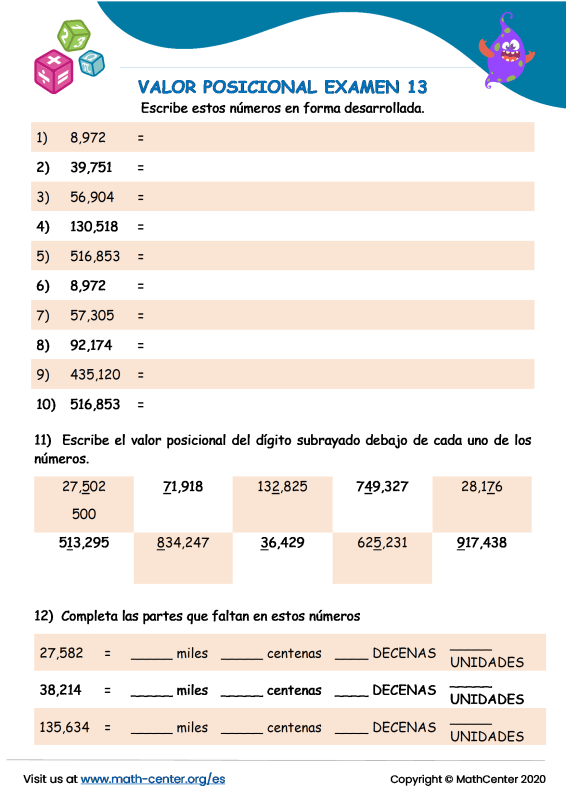 Quinto Grado Pruebas: Acertijos Lógicos | Math Center