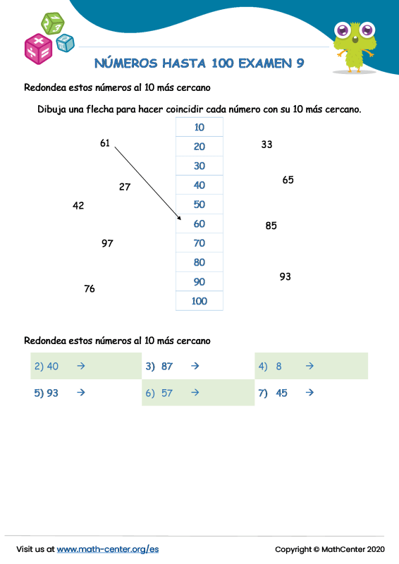 Primer Grado Pruebas: Secuencias Numéricas y Patrones | Math Center