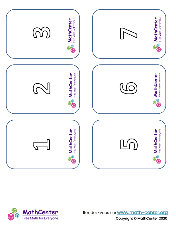 Moyenne section Jeux: Nombres 0-10 | Math Center