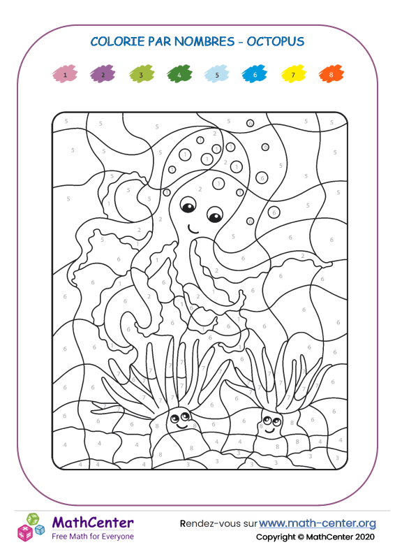 Moyenne section Activités de coloriage: Colorie par nombres | Math Center