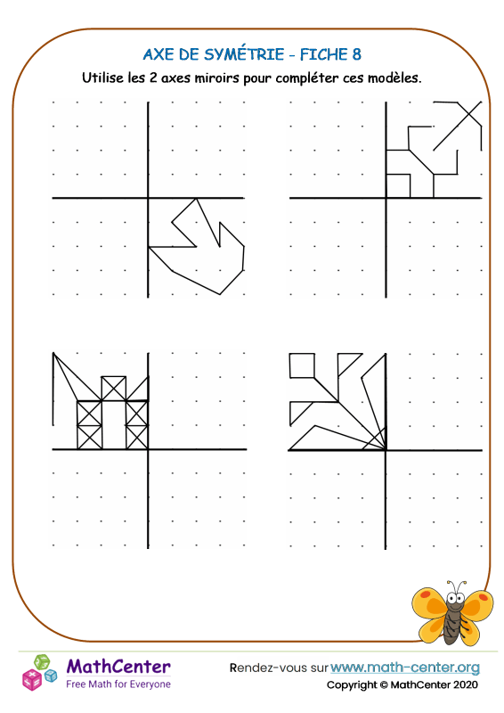 Exercices Axe Symétrie Ce2 _ Exercices Sur La Symétrie Ce2 – LAJZFL
