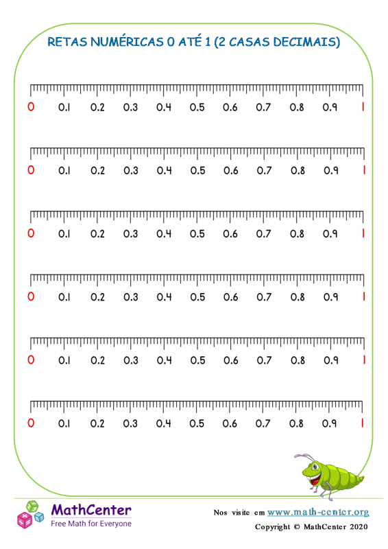 Quinto Ano Páginas De Aprendizagem Reta Numérica Com Frações Math Center