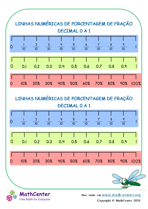 Quinto Ano Páginas De Aprendizagem Reta Numérica Com Frações Math Center