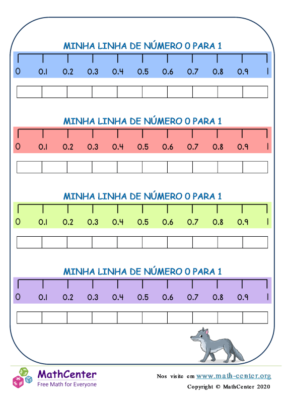 Quinto Ano Páginas De Aprendizagem Reta Numérica Com Frações Math Center
