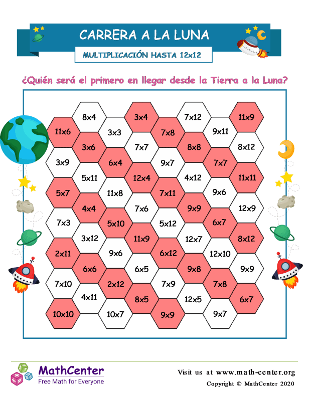 Cuarto grado Juegos : Multiplicación de Dos Cifras | Math Center