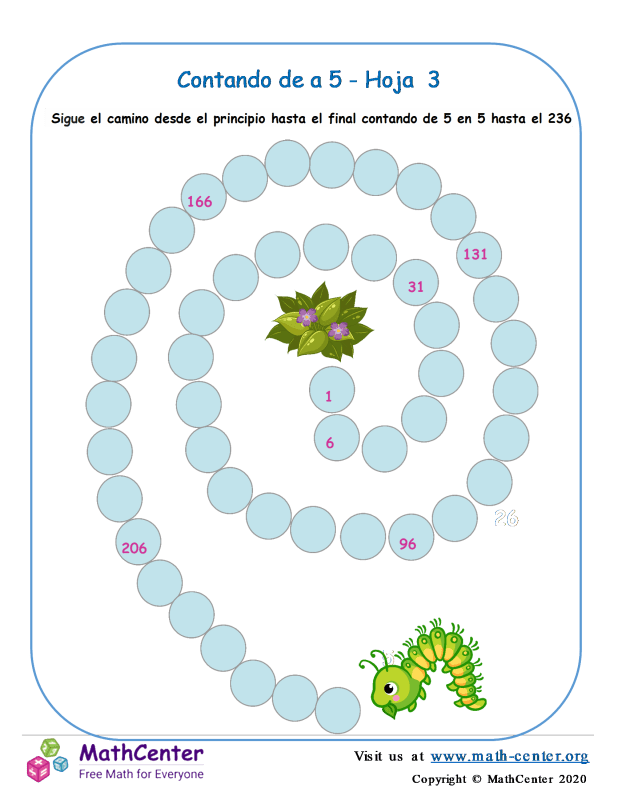 Segundo Grado Hojas de trabajo: Contar Hasta 100 | Math Center