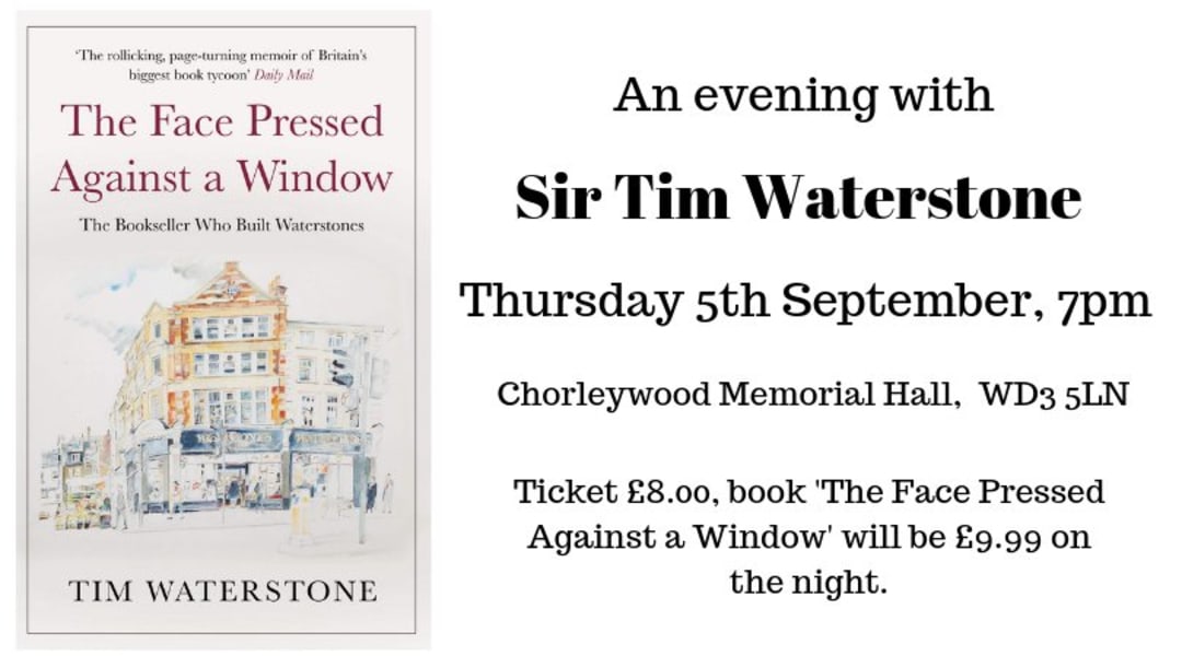 An evening with Sir Tim Waterstone | Chorleywood Bookshop | MatterPay
