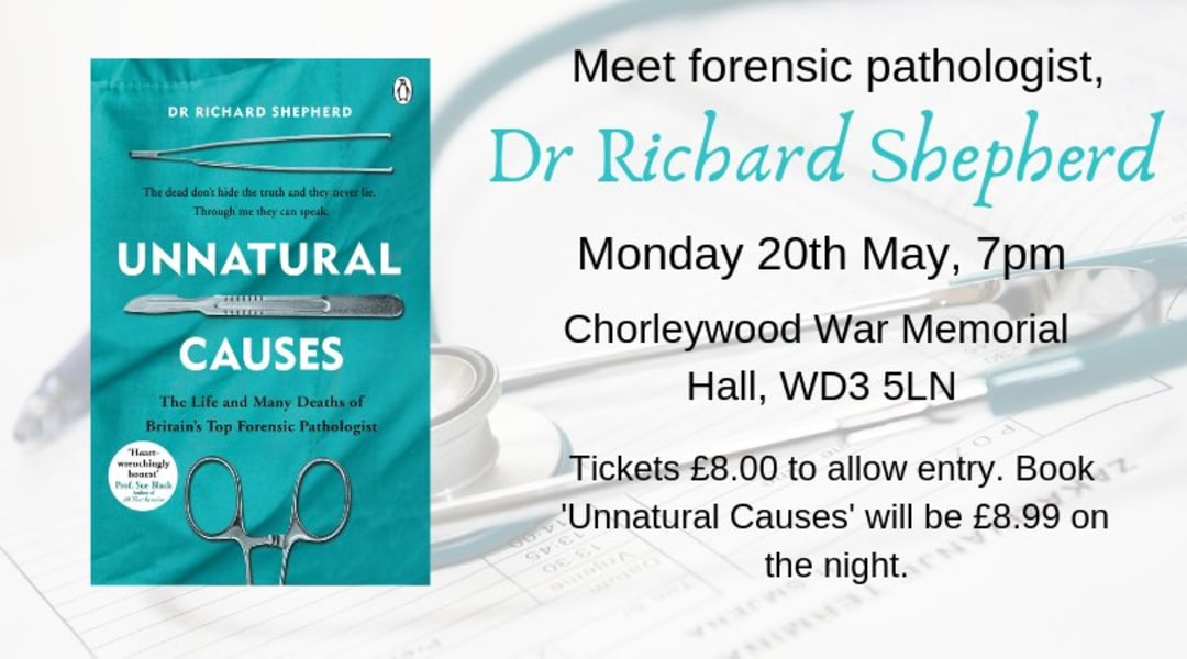 Meet forensic pathologist, Dr Richard Shepherd | Chorleywood Bookshop ...