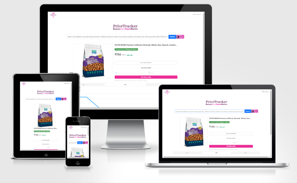 GitHub - Maayur28/PriceTrackerUI: Price Tracker is a free tool to check price history charts for ...