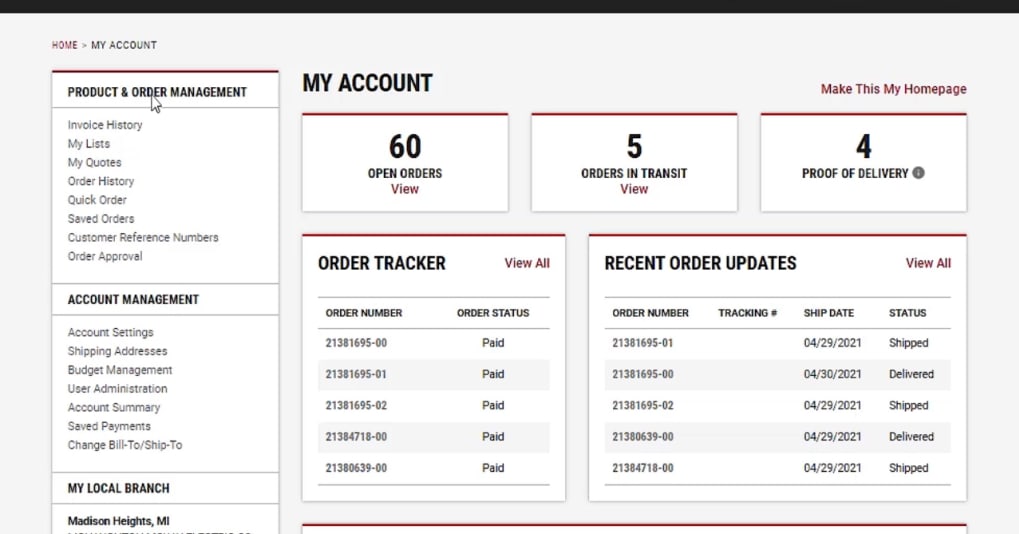 Check Out The My Account Feature on mc-mc.com | McNaughton-McKay