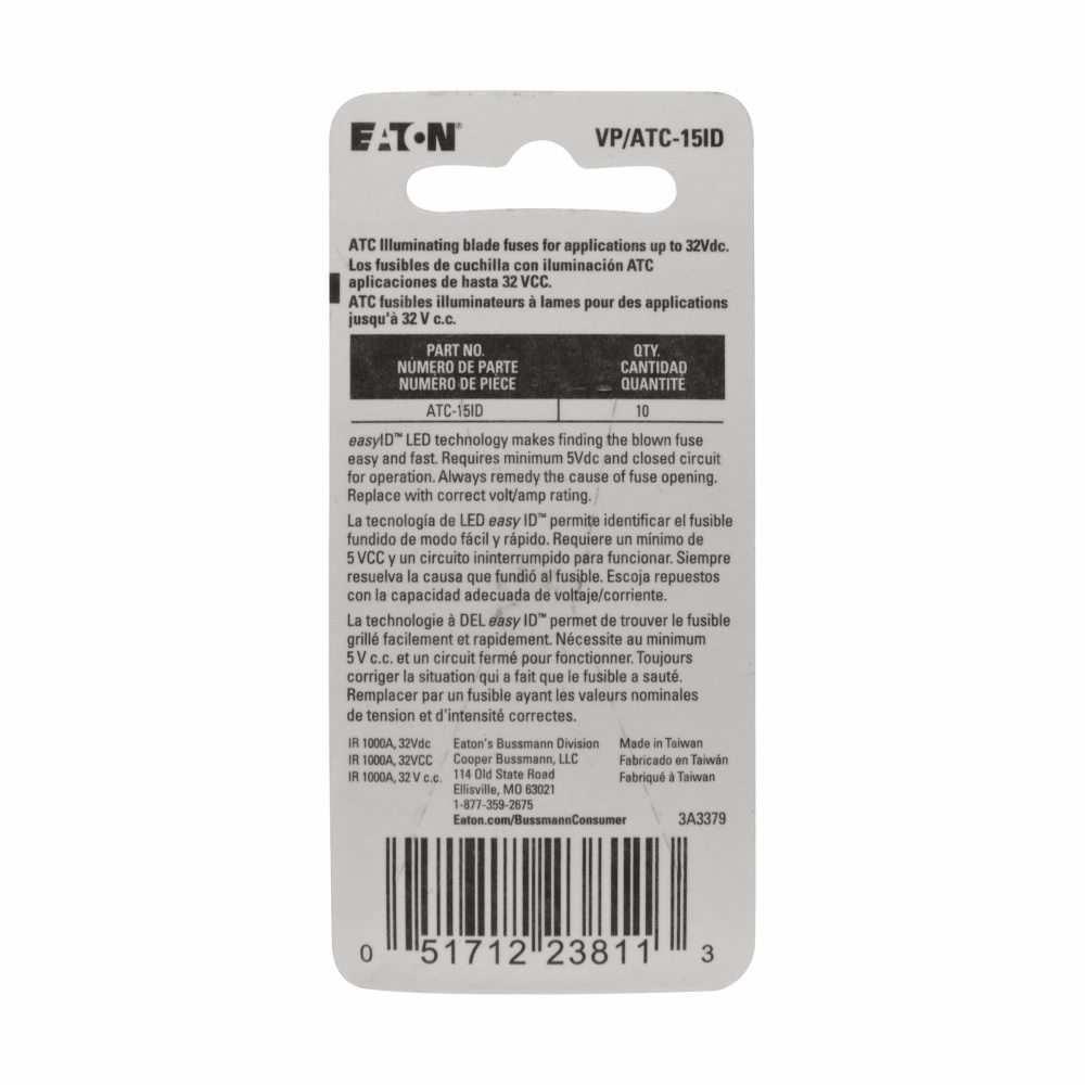 Bussmann VP/ATC-15ID | The Reynolds Company