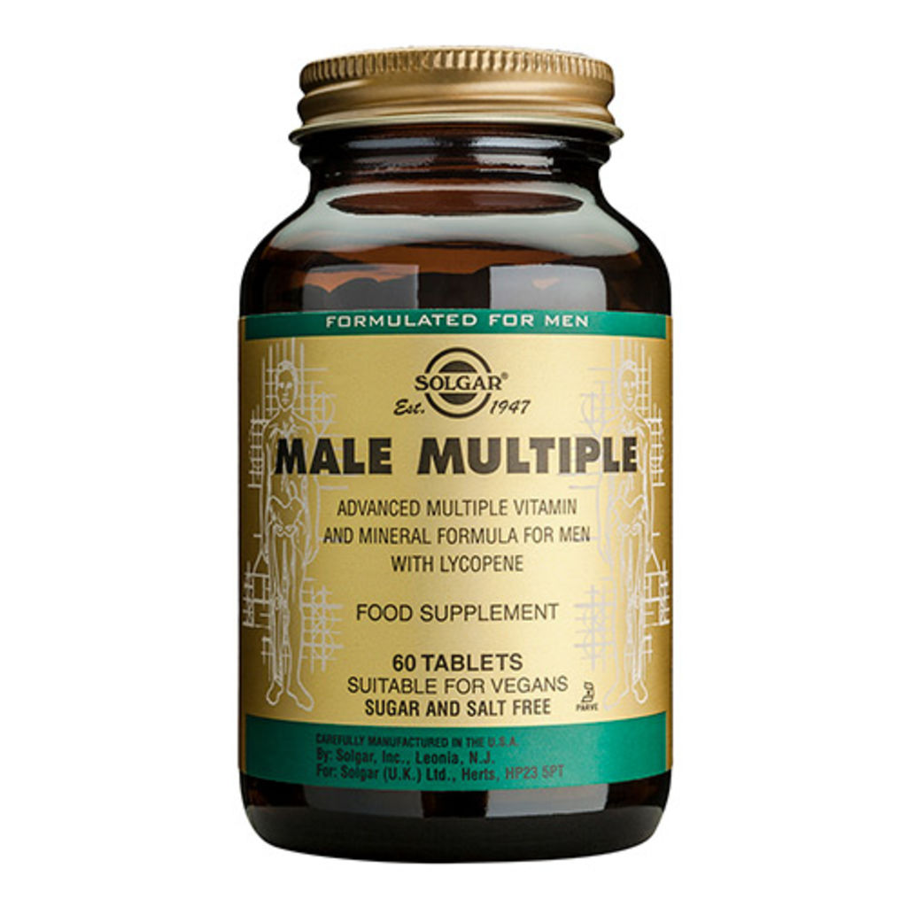 Solgar Male Multiple Multivitamin Til Mænd kun 311,00 kr | mecindo.no
