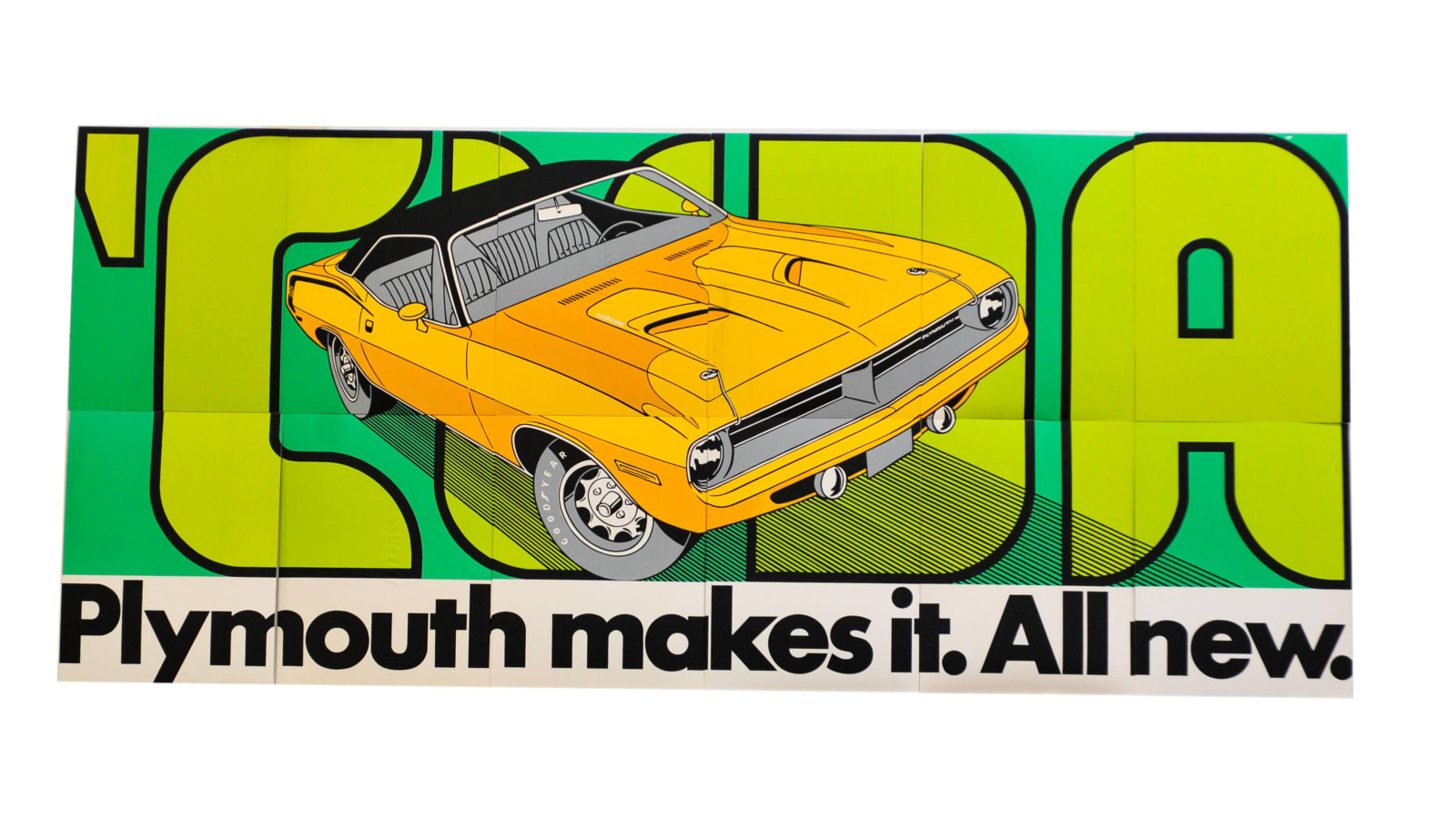 Plymouth Cuda Outdoor Highway Billboard 240x111 at Indy Road Art 2019 ...