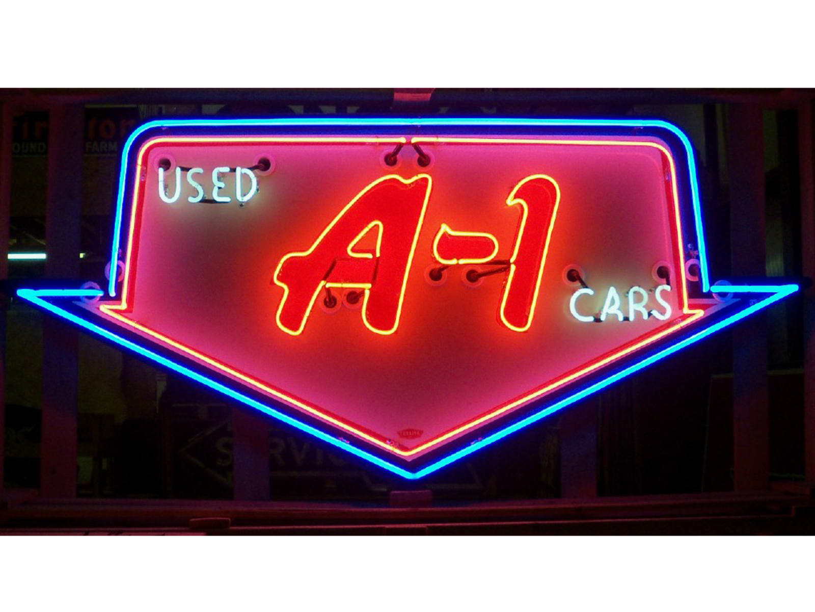A-1 Used Cars Neon Sign at Dana Mecum's 25th Original Spring Classic ...