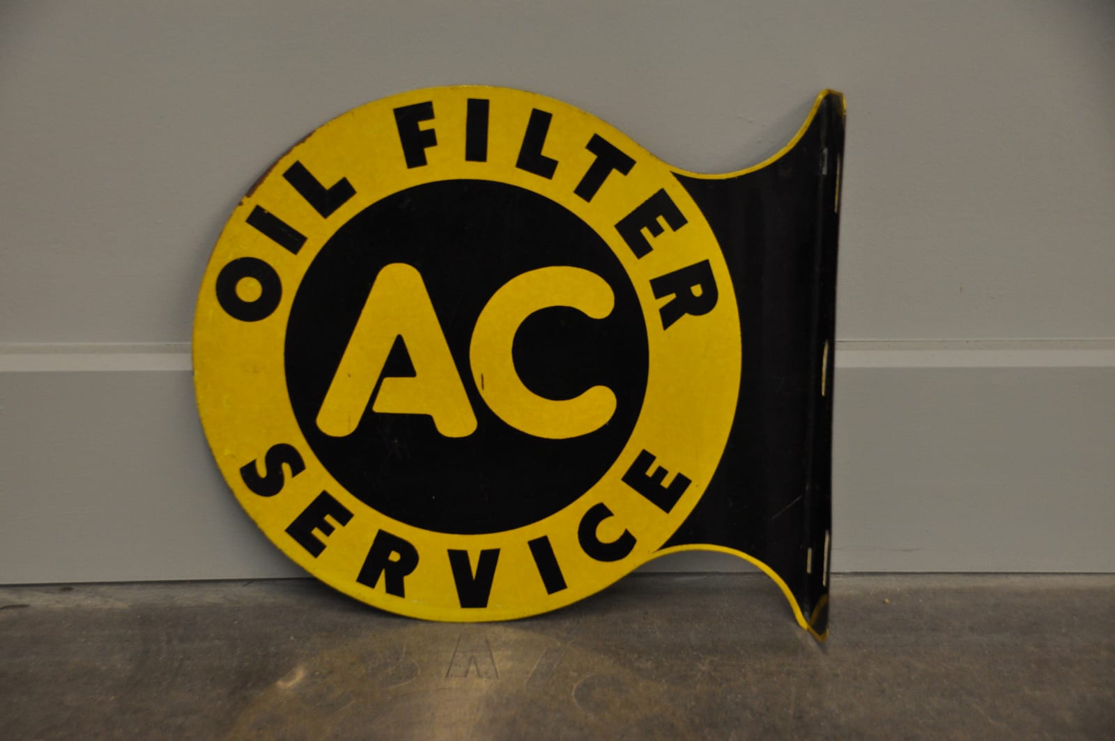 AC Tin Flange Sign 13.5x12 at Kissimmee 2015 as M27 - Mecum Auctions