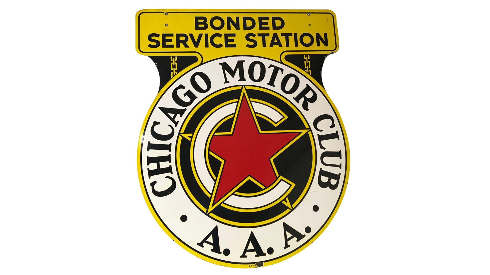 1940s Chicago Motor Club AAA Double-Sided Porcelain 44x36 at Kissimmee ...