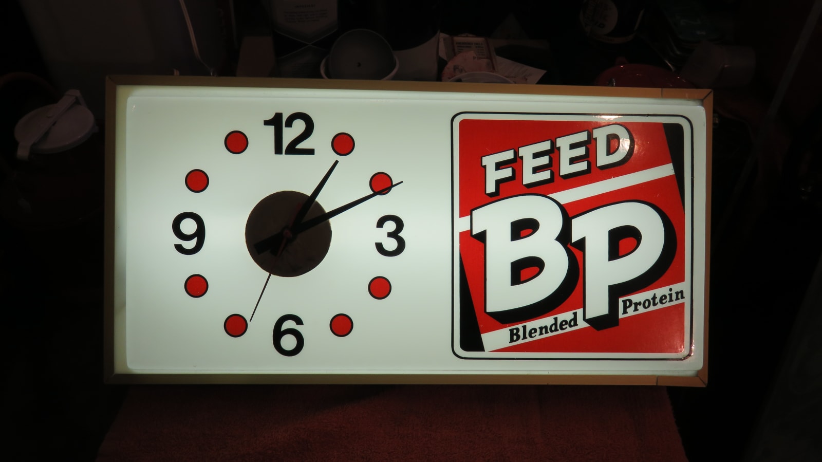 Bp Feed Lighted Clock 24.5x12.5 at Gone Farmin' Spring Classic 2017 as ...