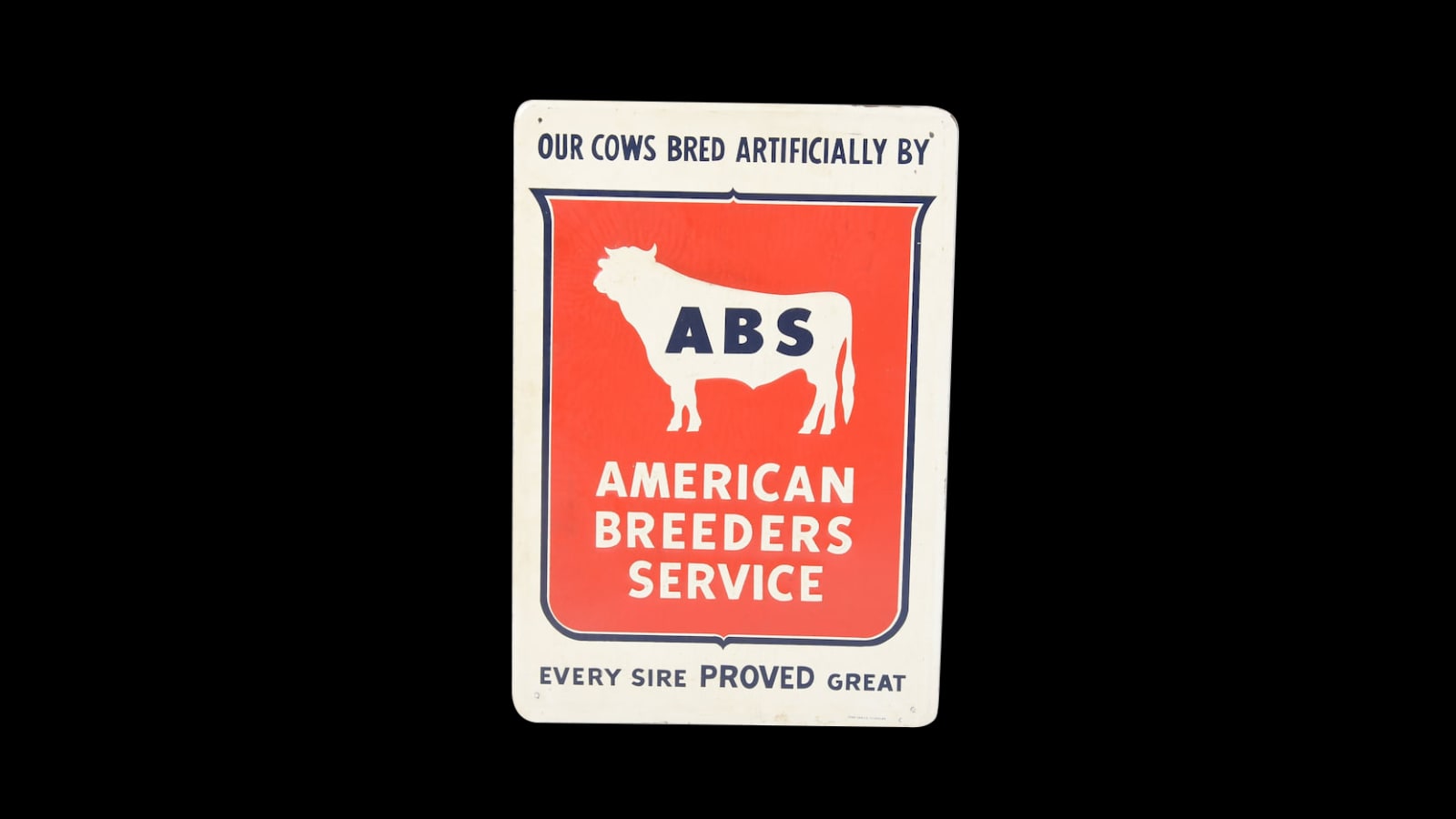 American Breeders Service Tin Sign 13.5x19.5 at Davenport 2019 as M190 ...