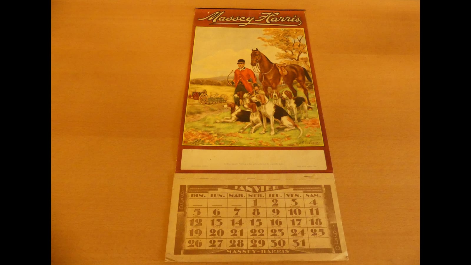 1930 Massey-Harris Calendar 26x12.5 at Davenport 2020 as H227 - Mecum ...