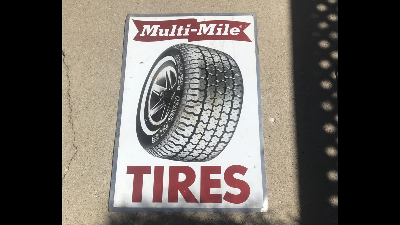 Multi-Mile Tires Single-Sided Tin 36x24 at Gone Farmin' Fall Premier ...