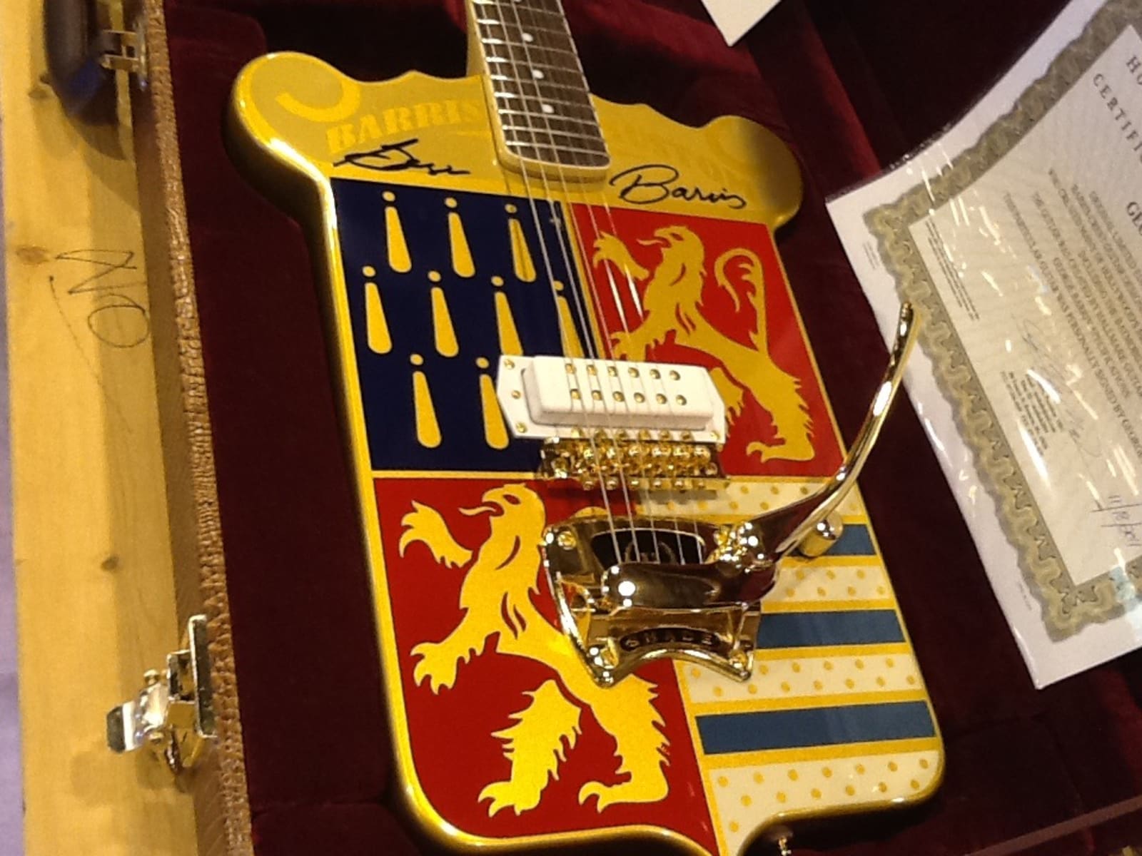 Crest Guitar Autographed By George Barris at Houston 2012 as F62 ...