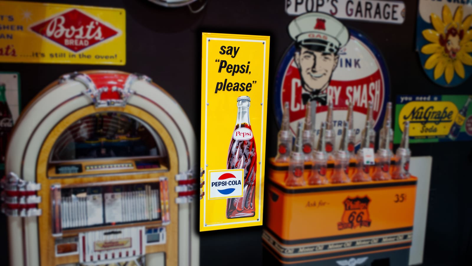 Pepsi Embossed Tin Sign at The Eddie Vannoy Collection 2020 as G487 ...