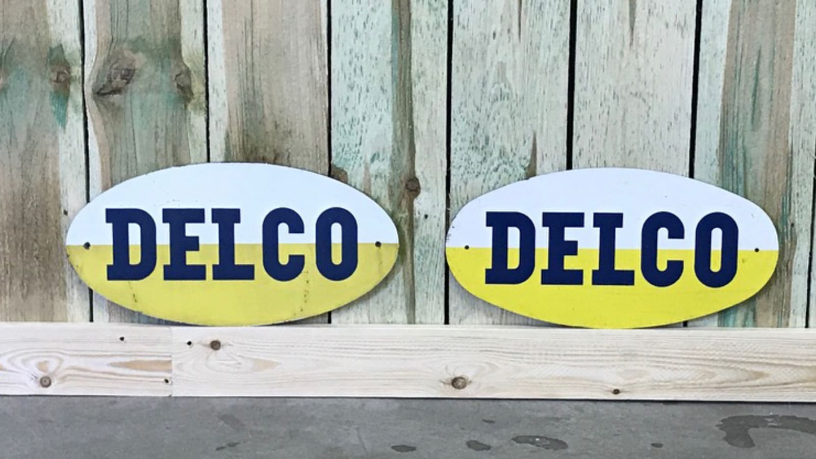 Lot Of 2 Delco Signs SST 16 In. X 8 In. at The Road Art Collection 2017 ...
