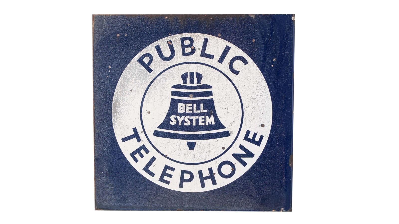 Old Bell System Public Telephone, Porcelain Flange Sign 18x18 at ...
