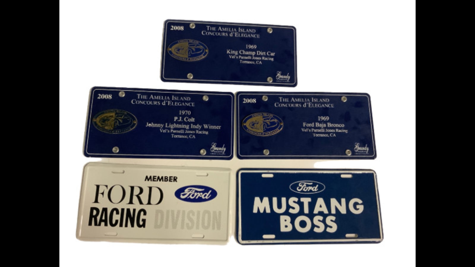 Ford Racing License Plates at Indy Road Art 2021 as P521 - Mecum Auctions