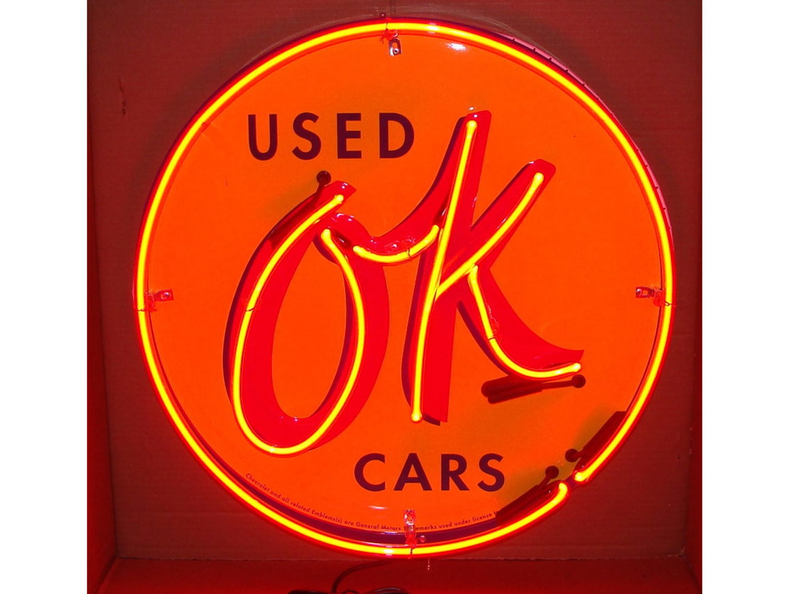 OK Used Cars Neon Sign at Dana Mecum's 26th Original Spring Classic ...