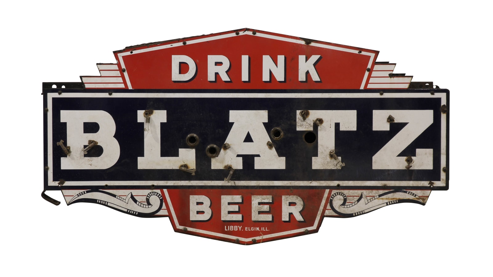 Blatz Beer 48x26x10 at The Walker Sign Collection 2015 as S109 - Mecum ...