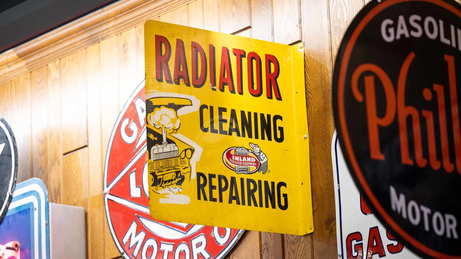 Inland Radiator Equipment Tin Flange Sign at The World’s Largest Road ...