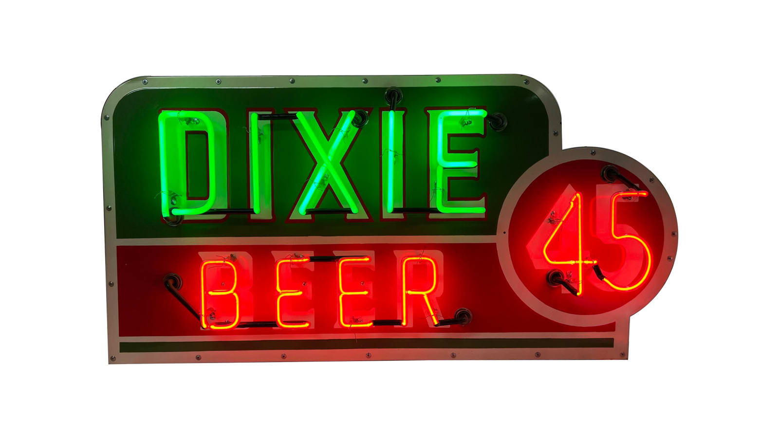 Dixie Beer 45 Single-Sided Porcelain Neon Sign at Indy 2023 as Z637 ...