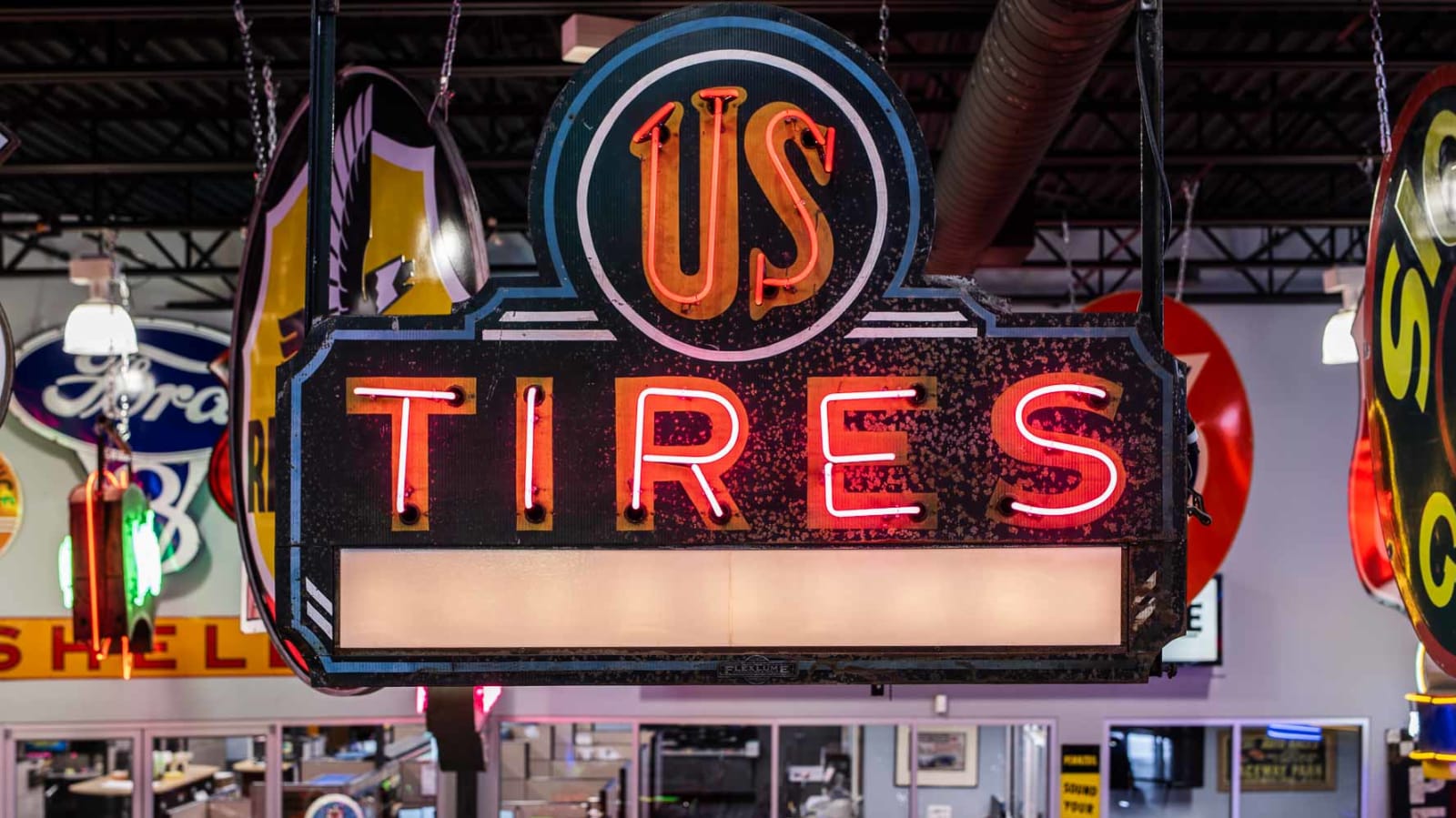 1930s US Tires Double-Sided Lighted Neon Sign at The World’s Largest ...