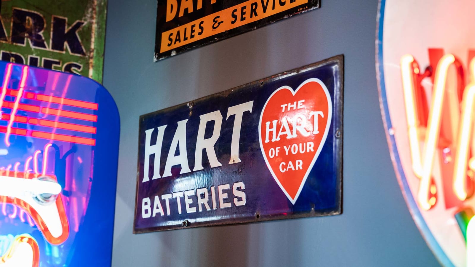 Hart Batteries Single-Sided Convex Porcelain Sign at The World’s ...